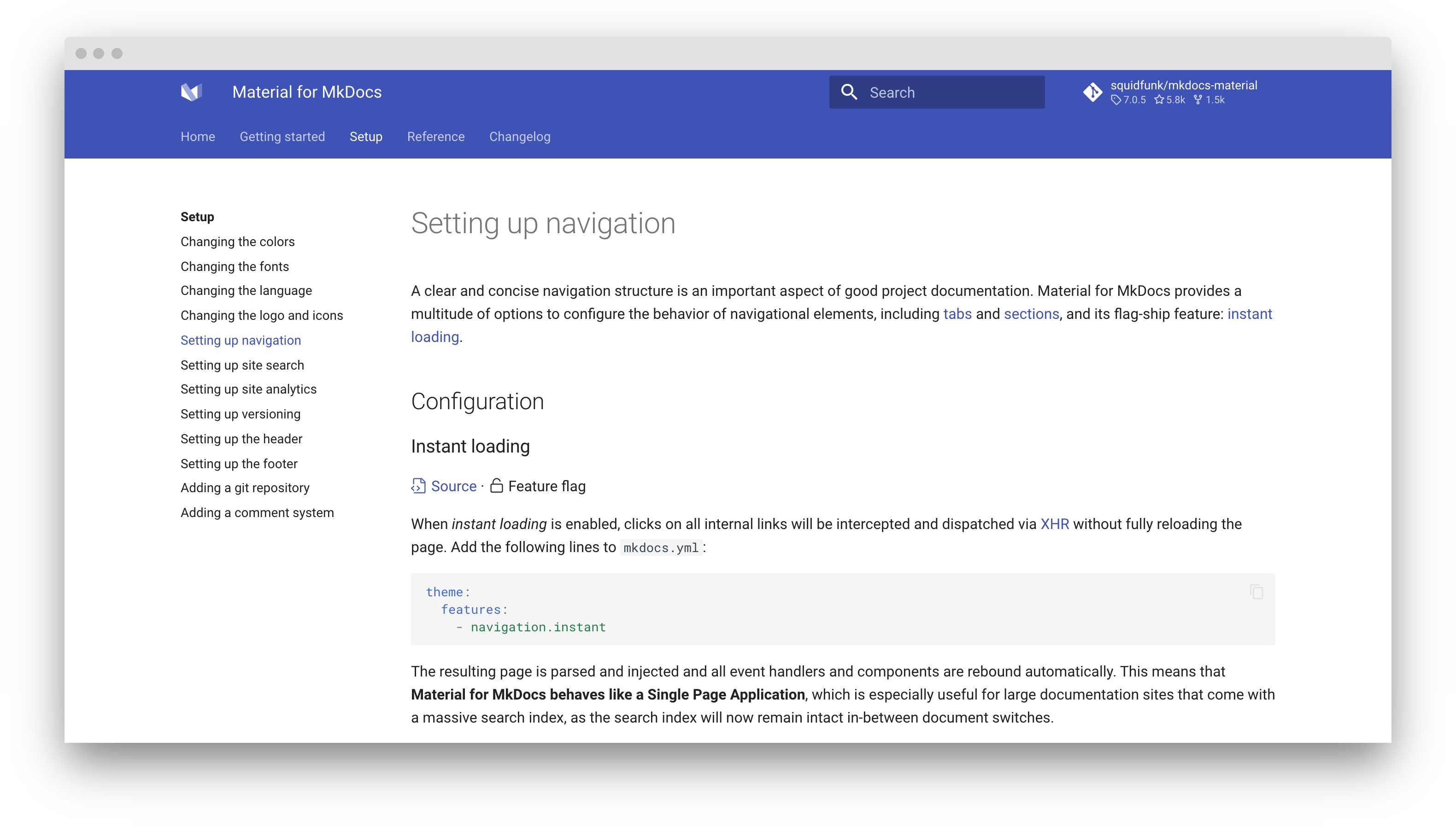 Setting Up Navigation Fork Of Material For MkDocs